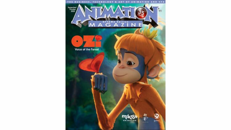 Mikros and Ozi grace the cover of Animation Magazine - Mikros Animation
